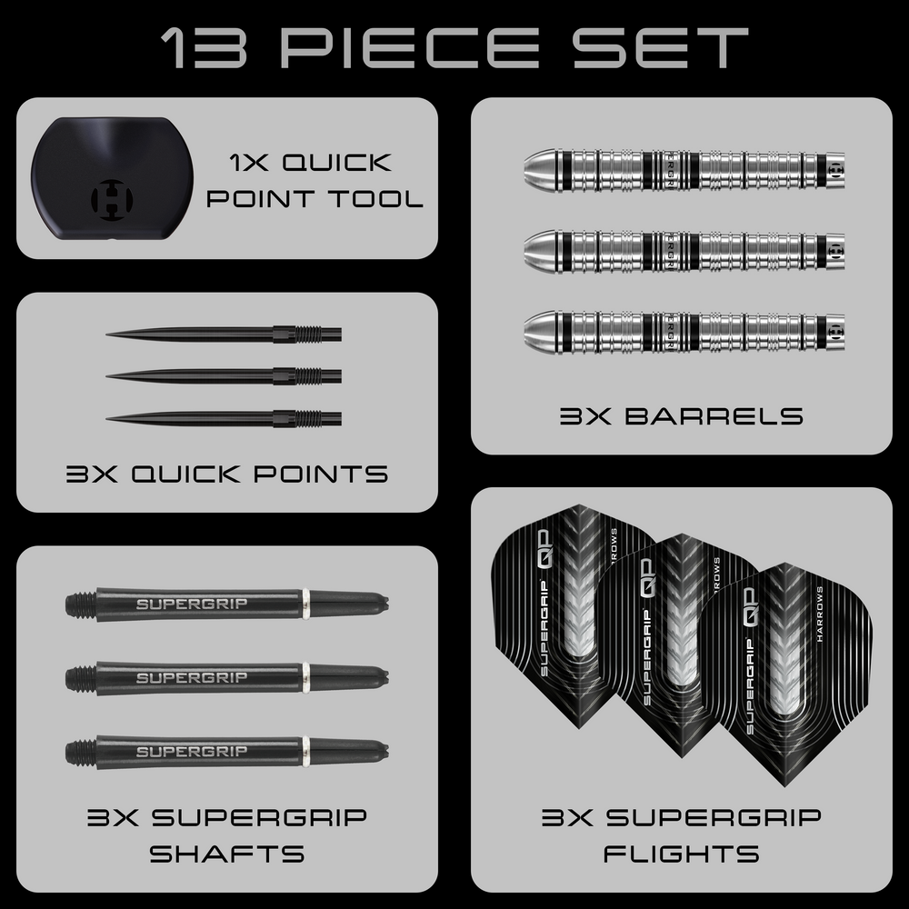 Supergrip QP Tapered 90% Quick Point Darts