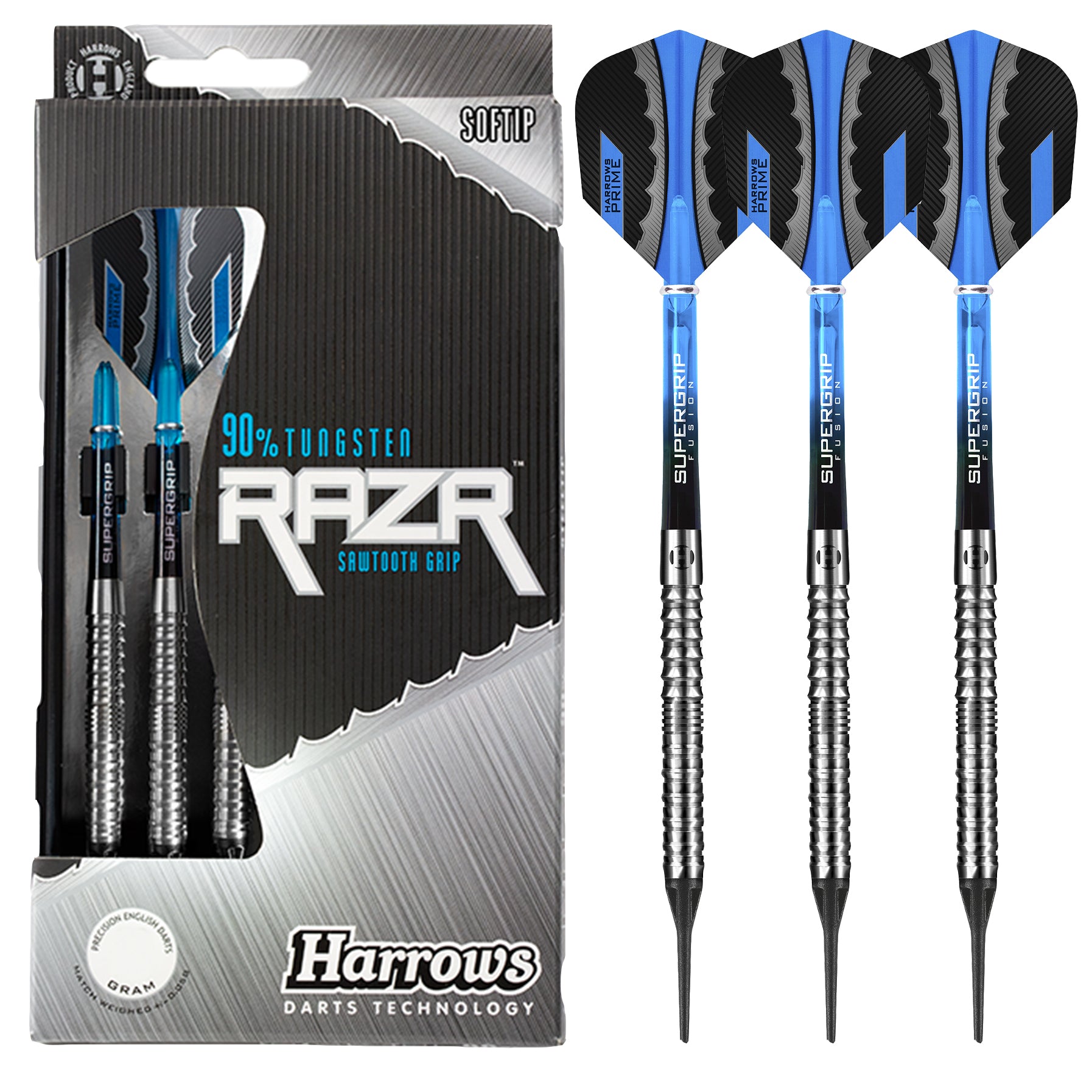 Harrows Razr Parallel Soft Tip Darts | 90% Tungsten